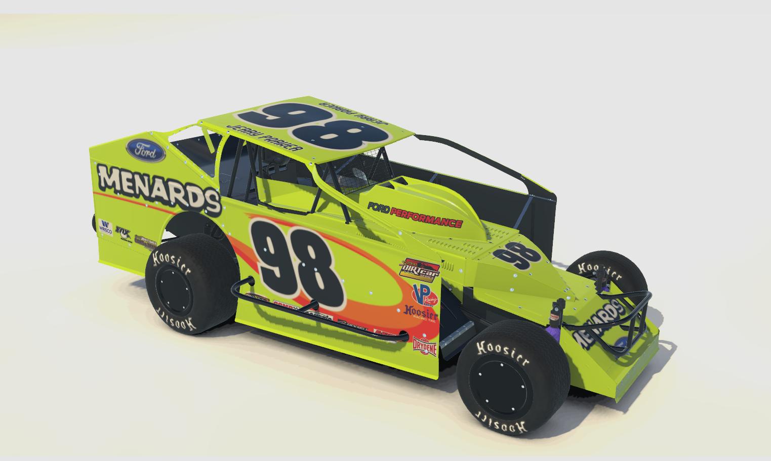 Jerry Parker Menards #98 Dirt BBM by Jerry Parker - Trading Paints
