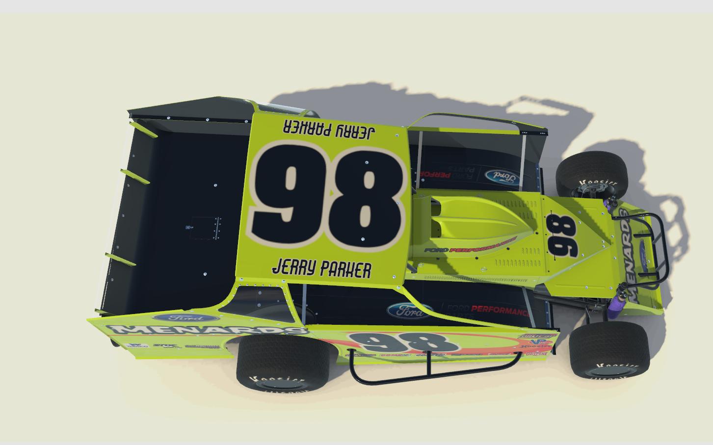 Jerry Parker Menards #98 Dirt BBM by Jerry Parker - Trading Paints