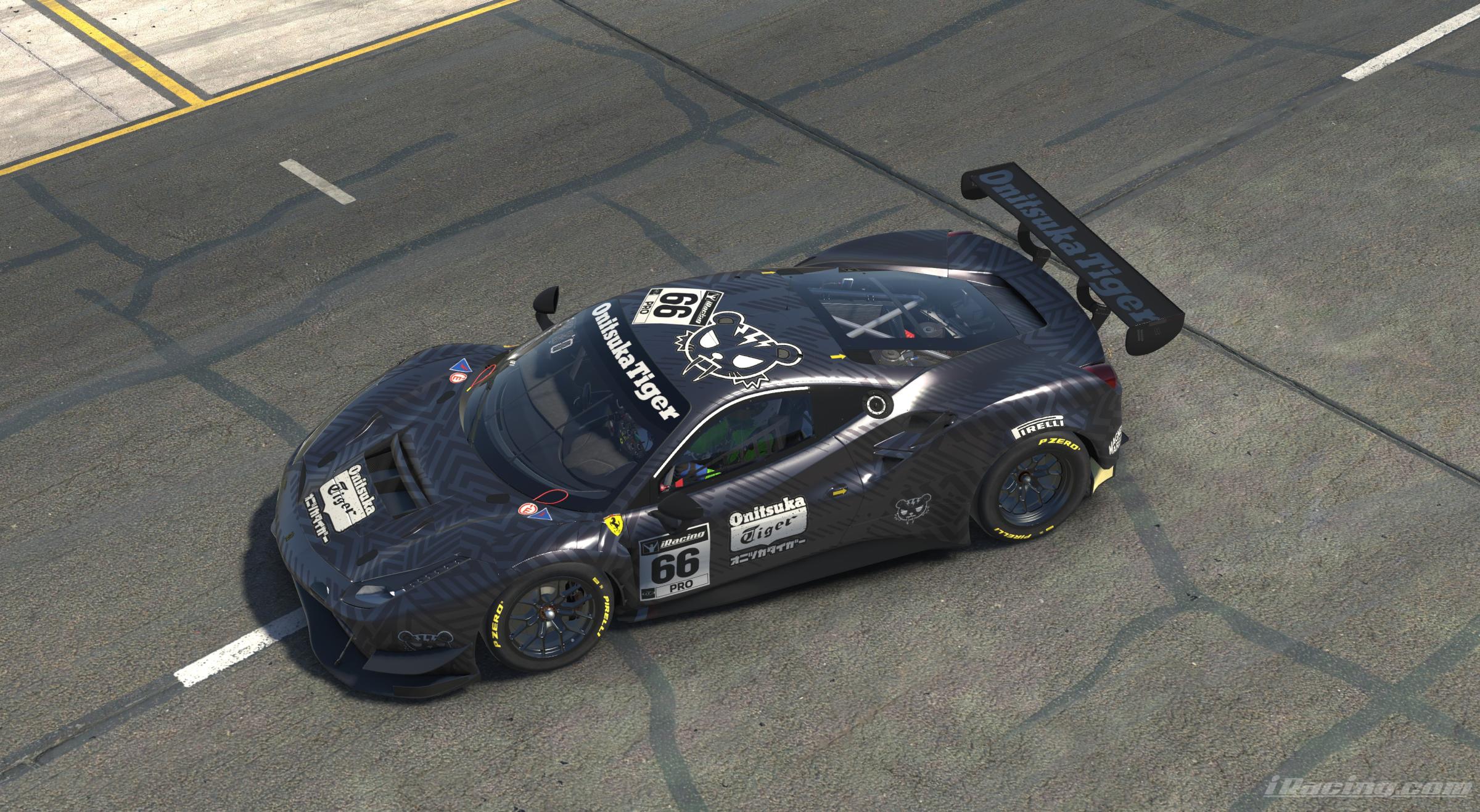 Silver Onitsuka Tiger Ferrari 488 GT3 Evo 2020 by Matt M. - Trading Paints