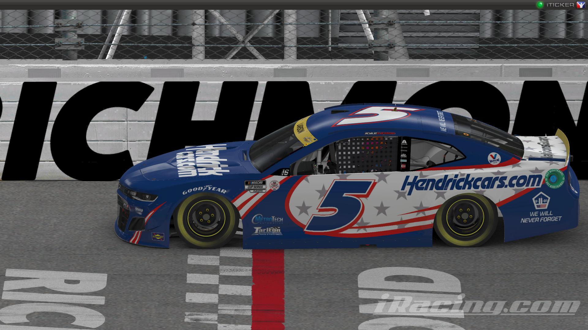 Kyle Larson #5 Hendrickcars.com 9/11 2021 NASCAR Cup Series Playoffs ...
