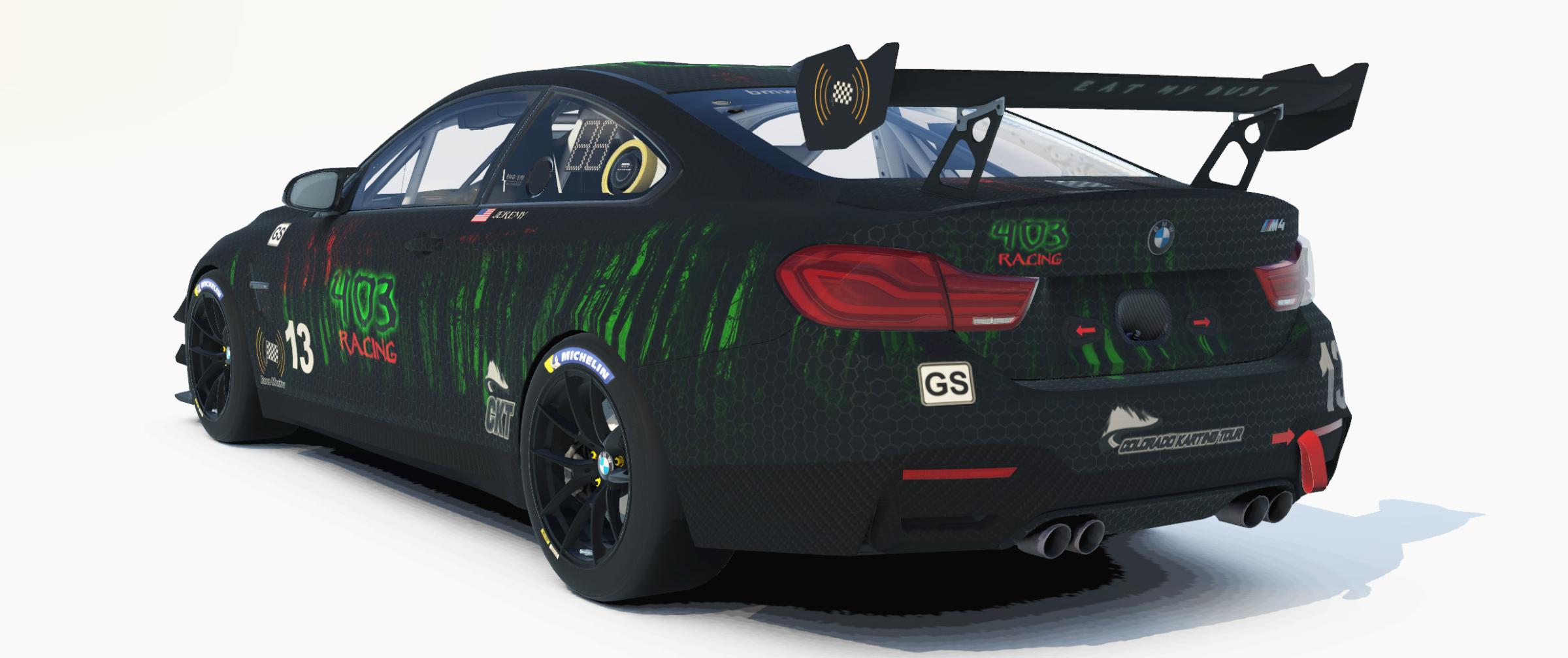 BMW GT4 - Custom project for 403-Racing by Jay Vos - Trading Paints