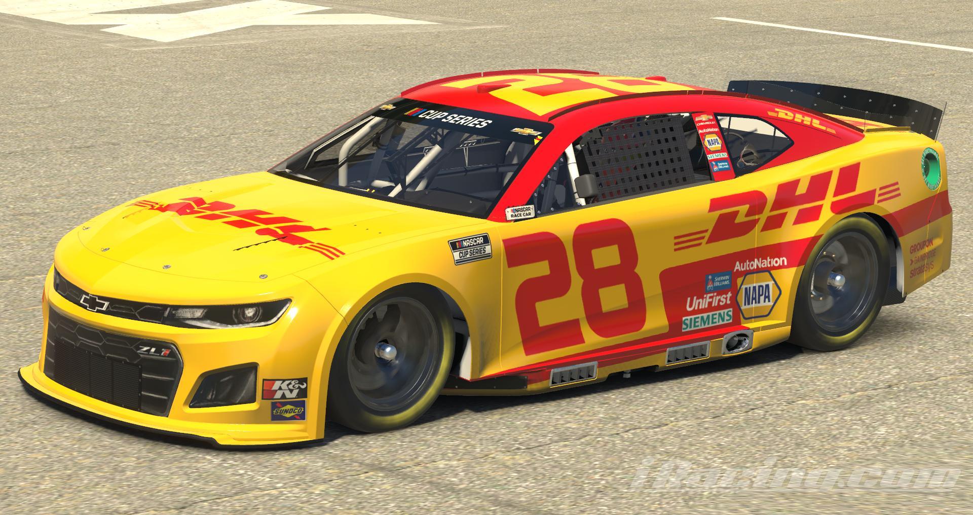Fictional 28 DHL Chevrolet Camaro by Jacob Fortino - Trading Paints