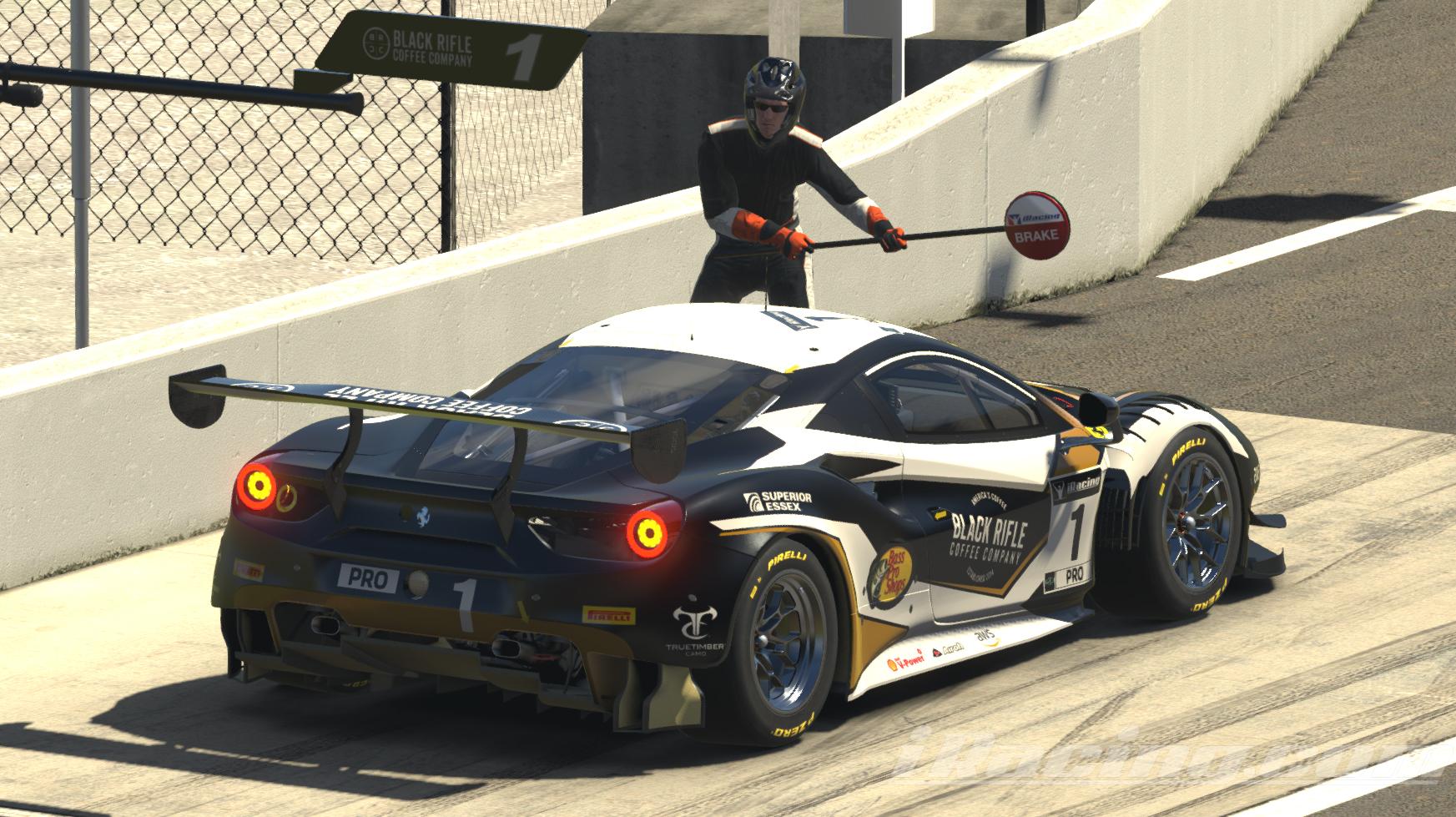 Black Rifle Coffee Ferrari 488 GTE Evo by Steve J Cass - Trading Paints