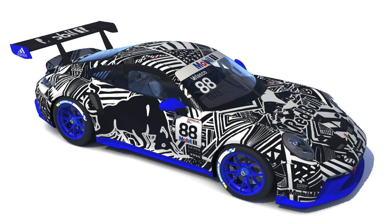 Red Bull Porsche 911 Cup Blue by Paul V. - Trading Paints