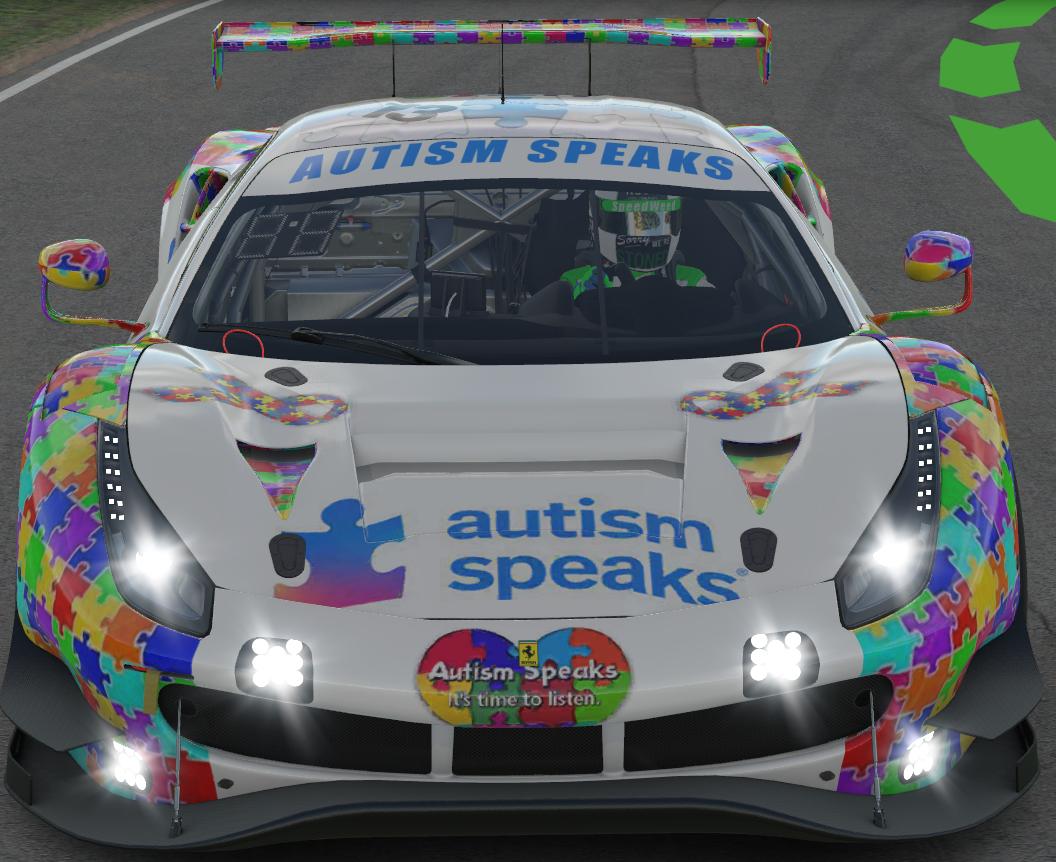 Autism Speaks Ferrari EVO GT3 by Todd Schwarz - Trading Paints
