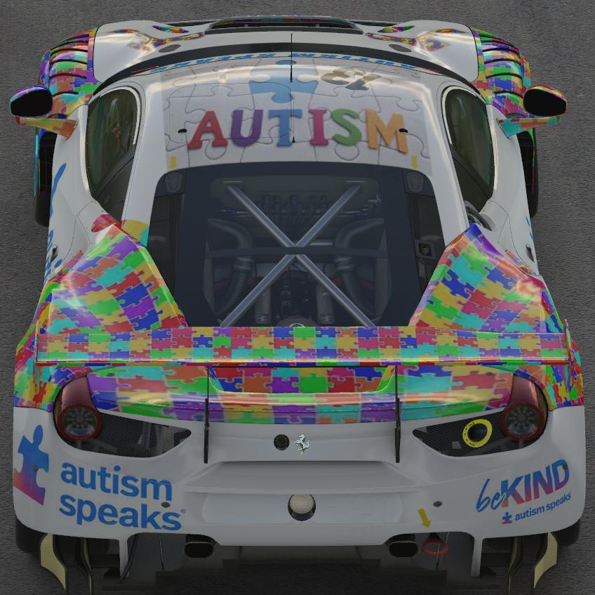 Autism Speaks Ferrari EVO GT3 by Todd Schwarz - Trading Paints