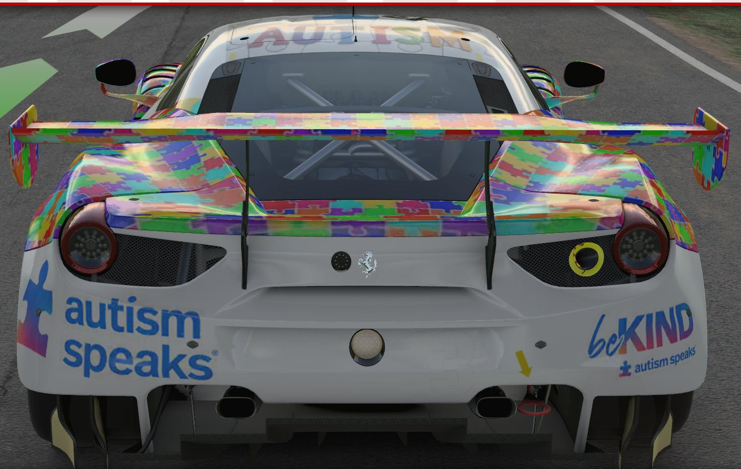 Autism Speaks Ferrari EVO GT3 by Todd Schwarz - Trading Paints