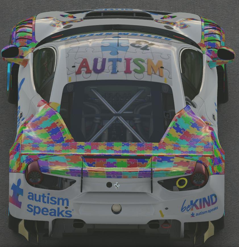 Autism Speaks Ferrari EVO GT3 by Todd Schwarz - Trading Paints