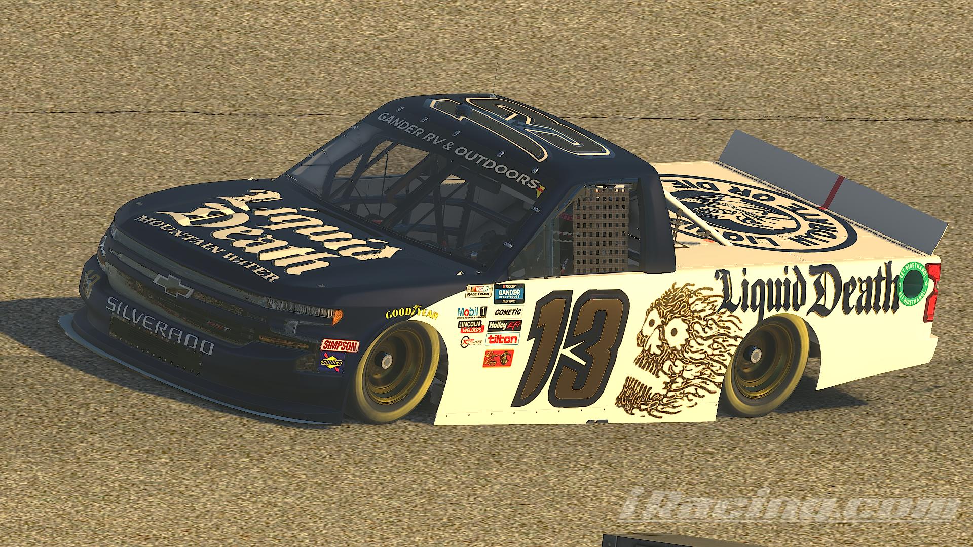 Liquid Death Silverado by Garet Kinder - Trading Paints