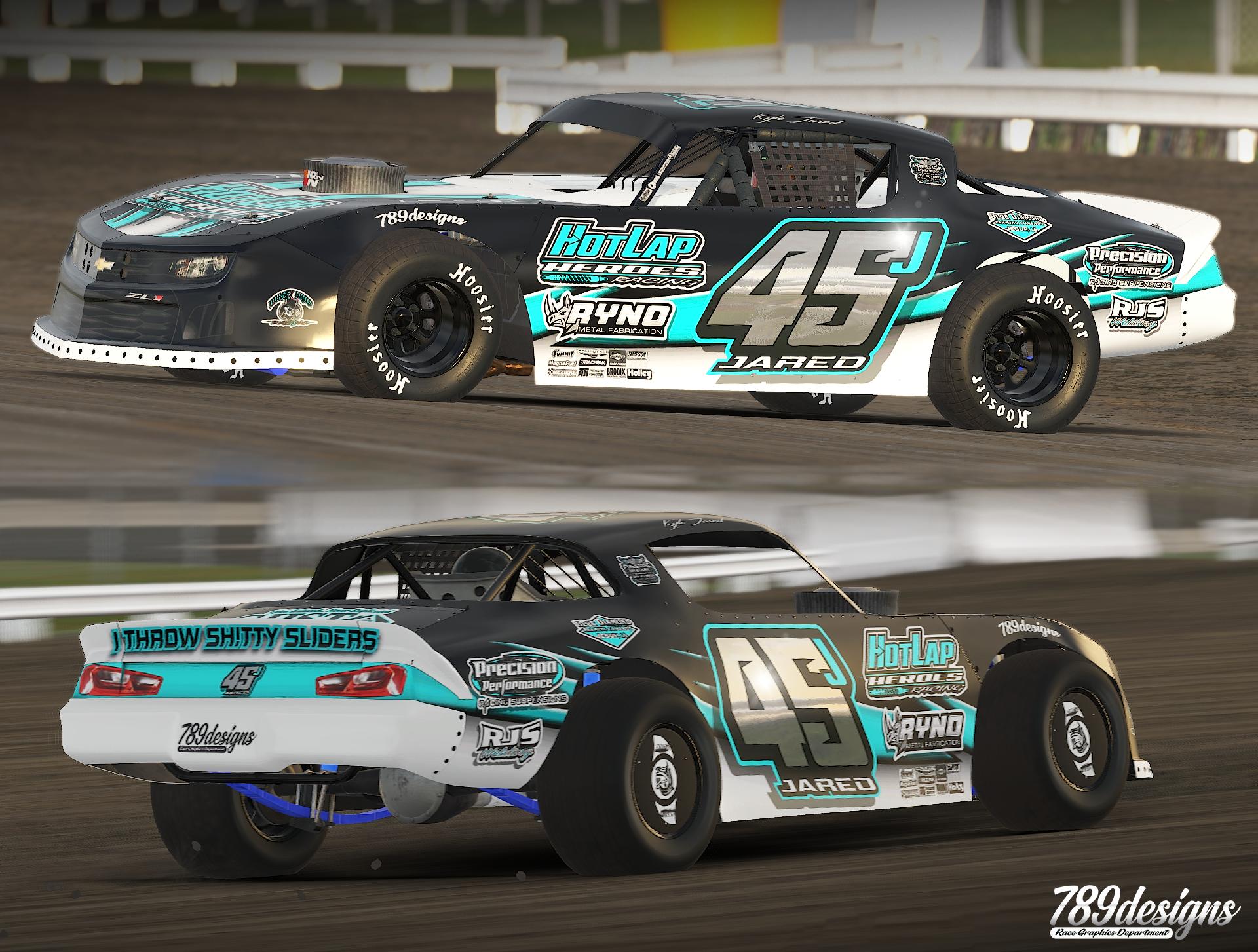 Kyle Jared HLH Dirt Street Stock Black by Garrett Marshall - Trading Paints