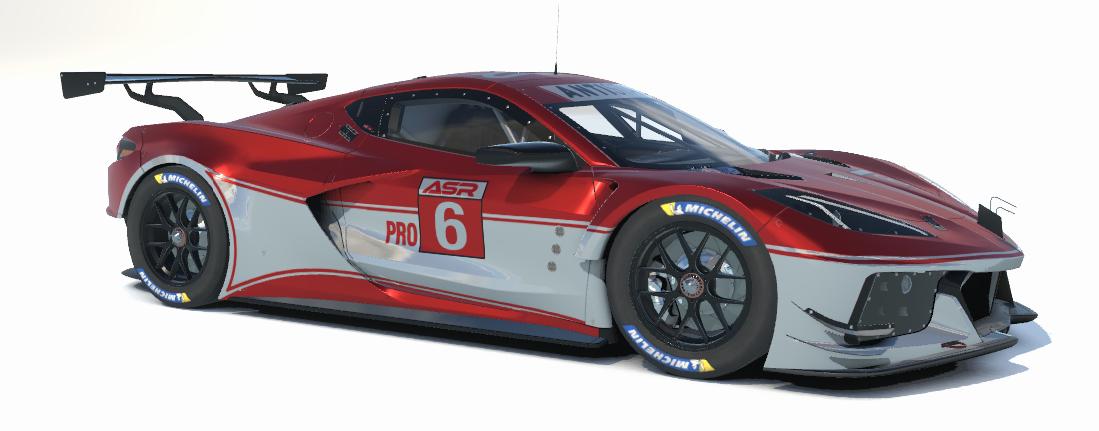 ASR - Corvette C8.R GTE - Red/Silver by Kevin Stam - Trading Paints