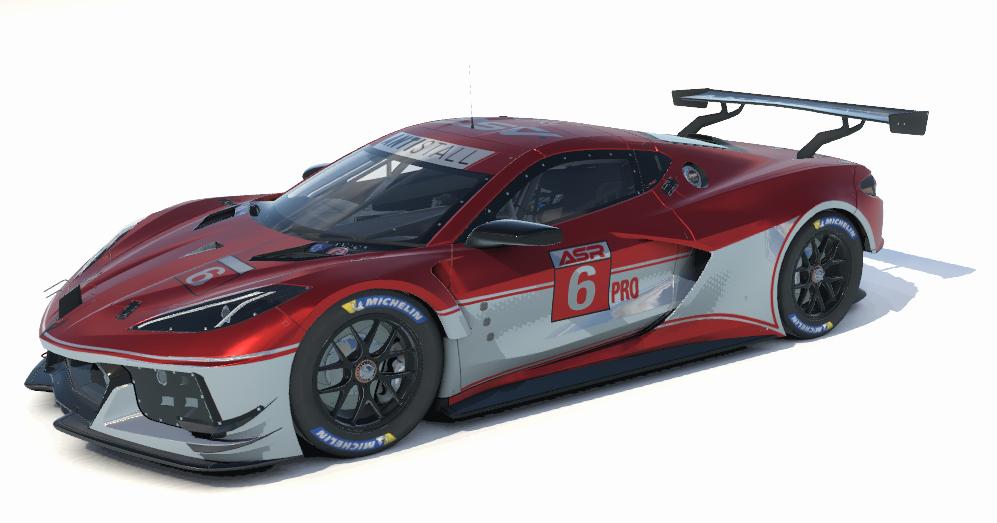 ASR - Corvette C8.R GTE - Red/Silver by Kevin Stam - Trading Paints
