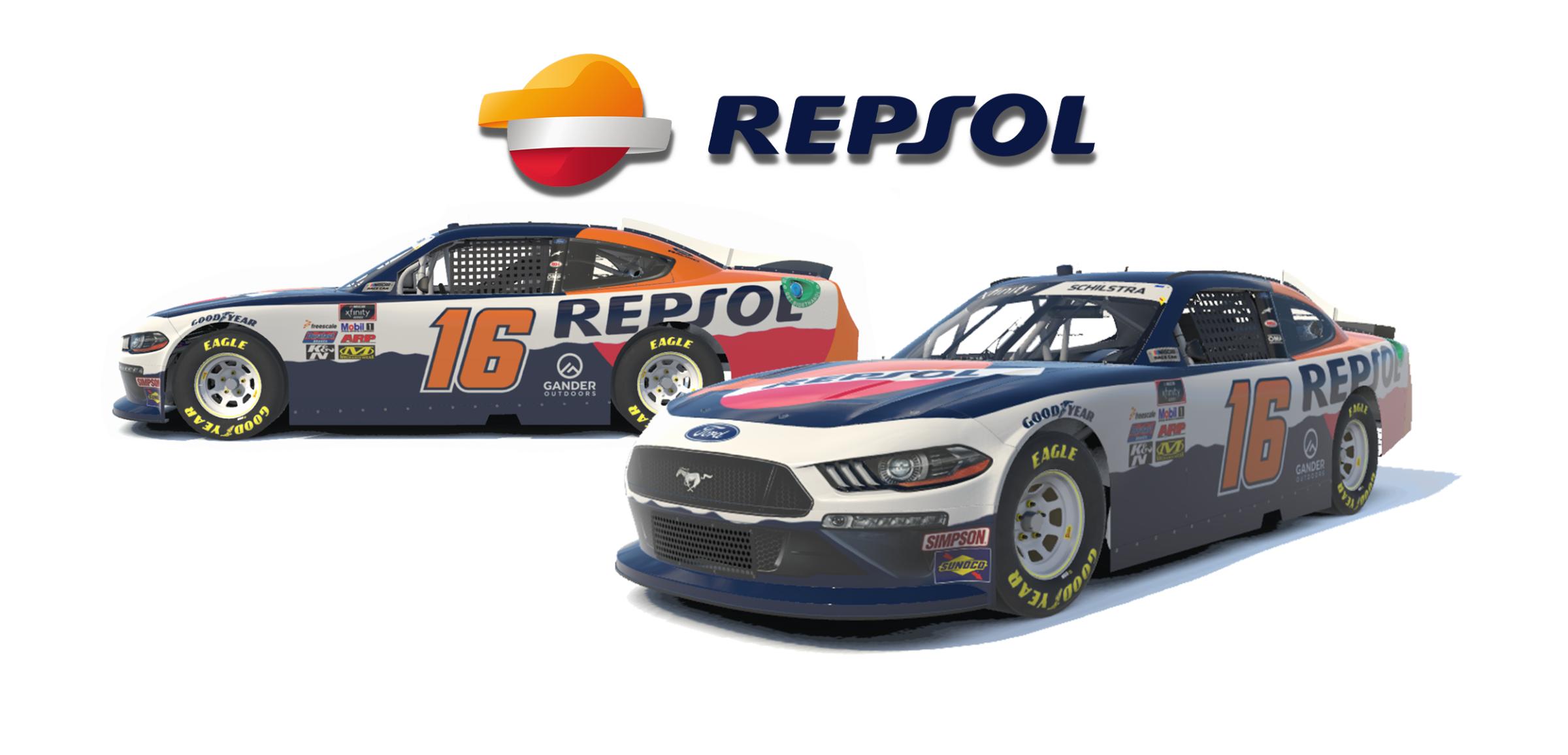 Repsol Xfinity Ford Mustang UPDATED by Bas Schilstra - Trading Paints