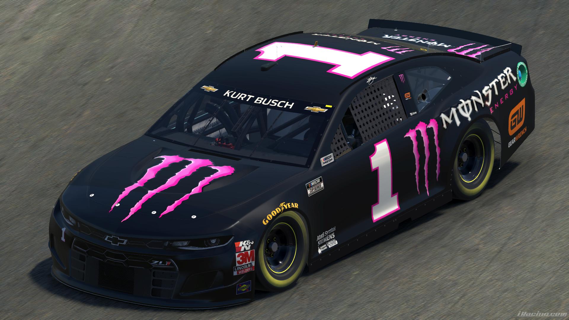 2021 Concept* Kurt Busch Pink Monster by Dylan Holland - Trading Paints
