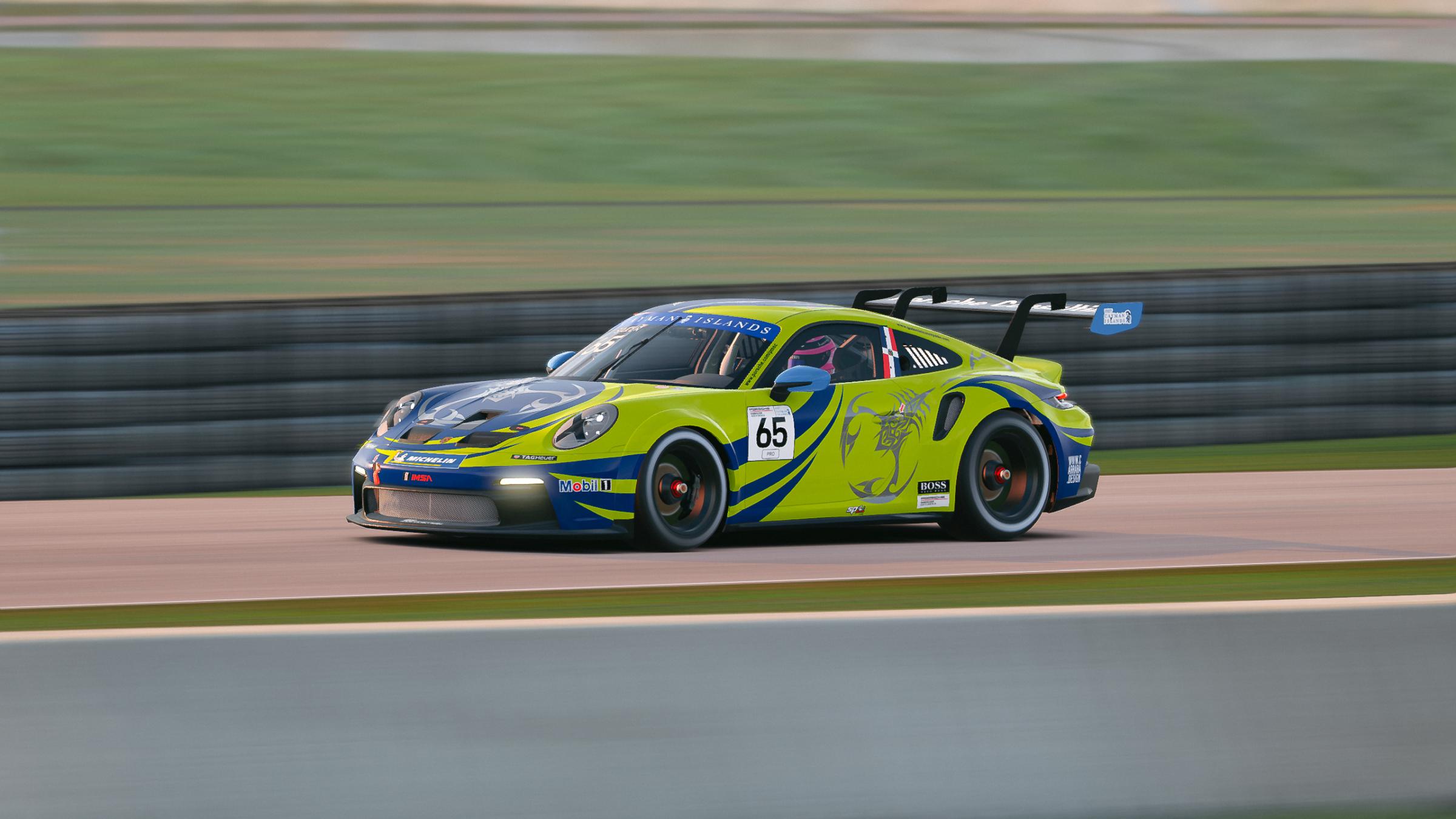 No.65 Hardpoint Motorsports/GoDominicanRepublic.com Porsche 911 GT3 Cup ...