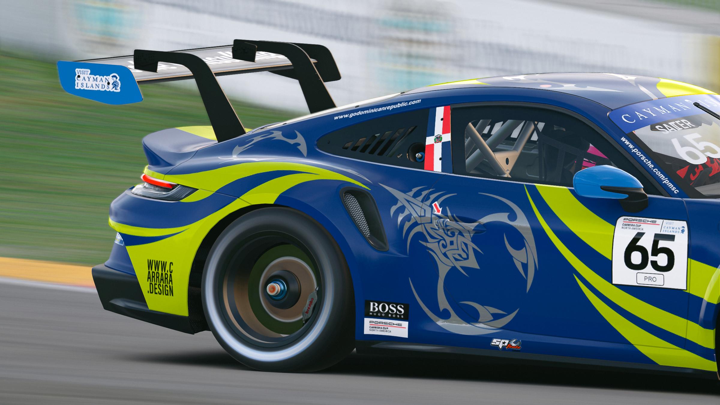 No.65 Hardpoint Motorsports/GoDominicanRepublic.com Porsche 911 GT3 Cup ...