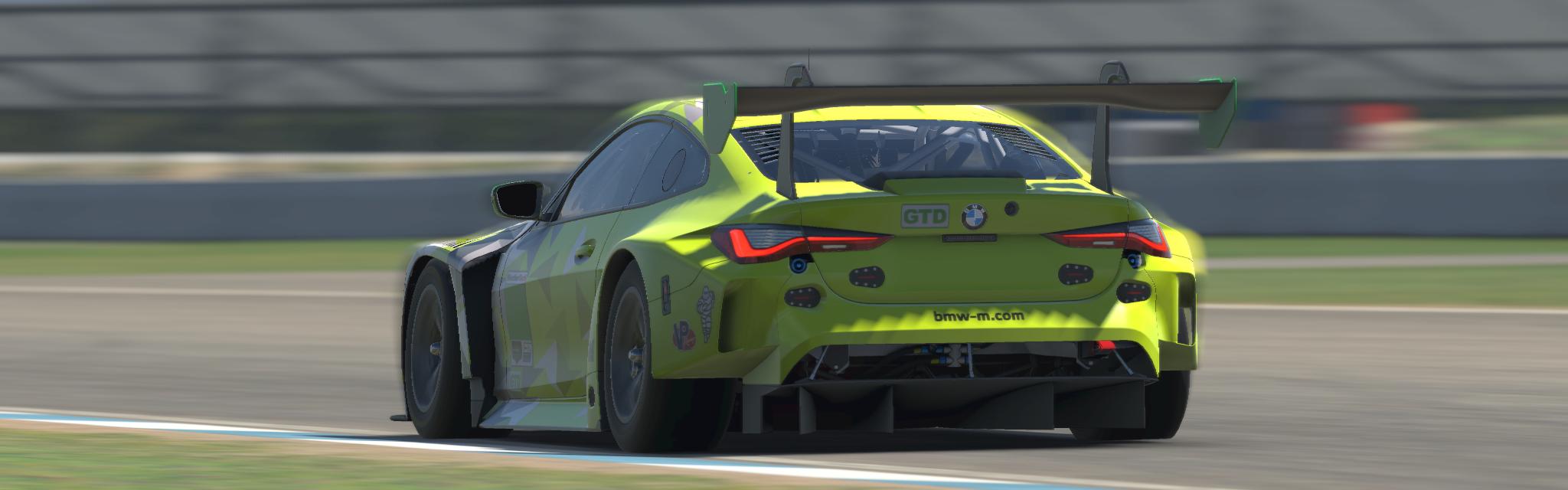 Neon BMW M4 GT3 IMSA (No Logos) by Jeff T Evans - Trading Paints