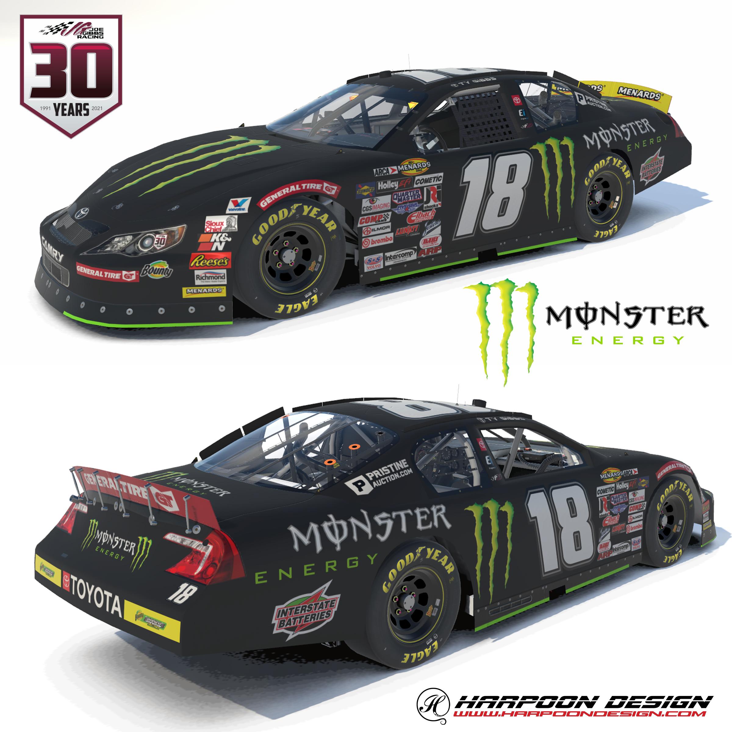 2021 Ty Gibbs ARCA Menards Monster Camry by Brantley Roden - Trading Paints