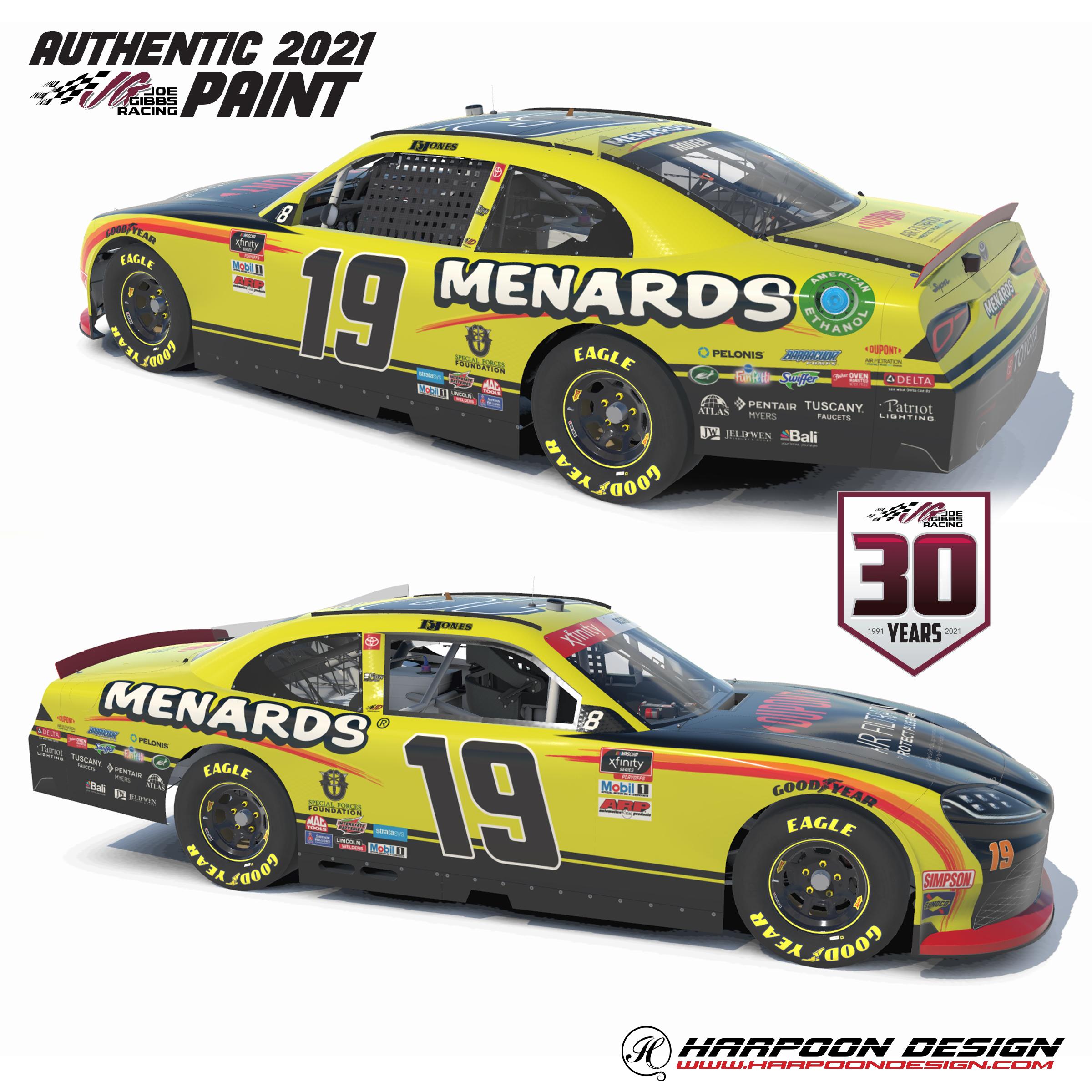 2021 Brandon Jones Menards Playoff Supra by Brantley Roden - Trading Paints