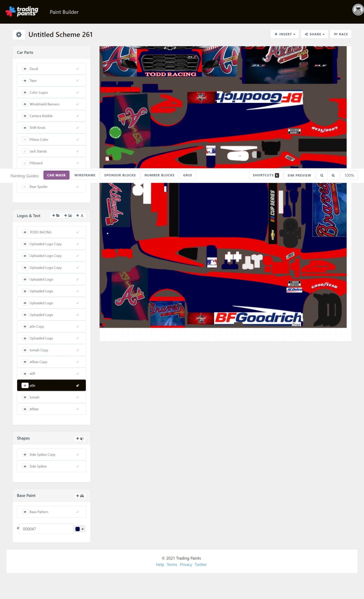 DUSTIN TODD BRAVES by Dustin l T. - Trading Paints