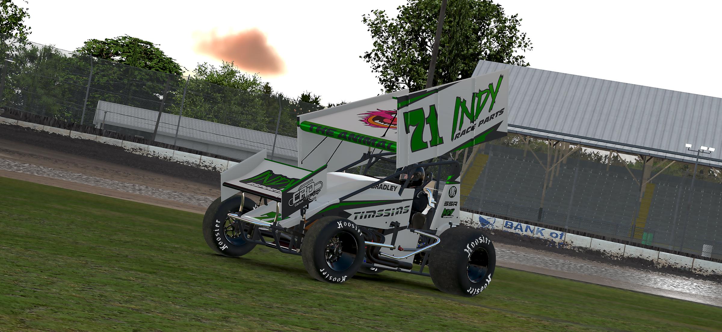 2021 Keith Bradley "The Animal" Indy Race Parts Esports (Winged Sprint ...