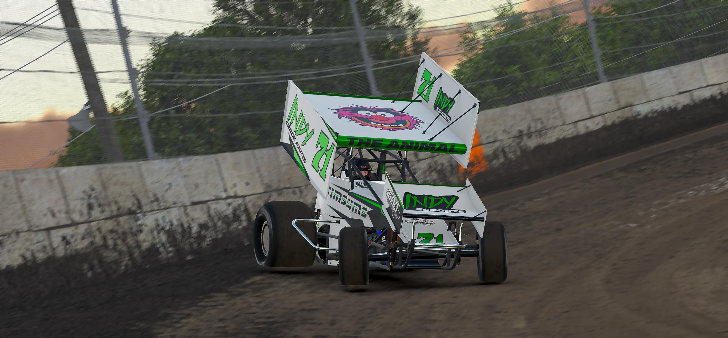 2021 Keith Bradley "The Animal" Indy Race Parts Esports (Winged Sprint ...