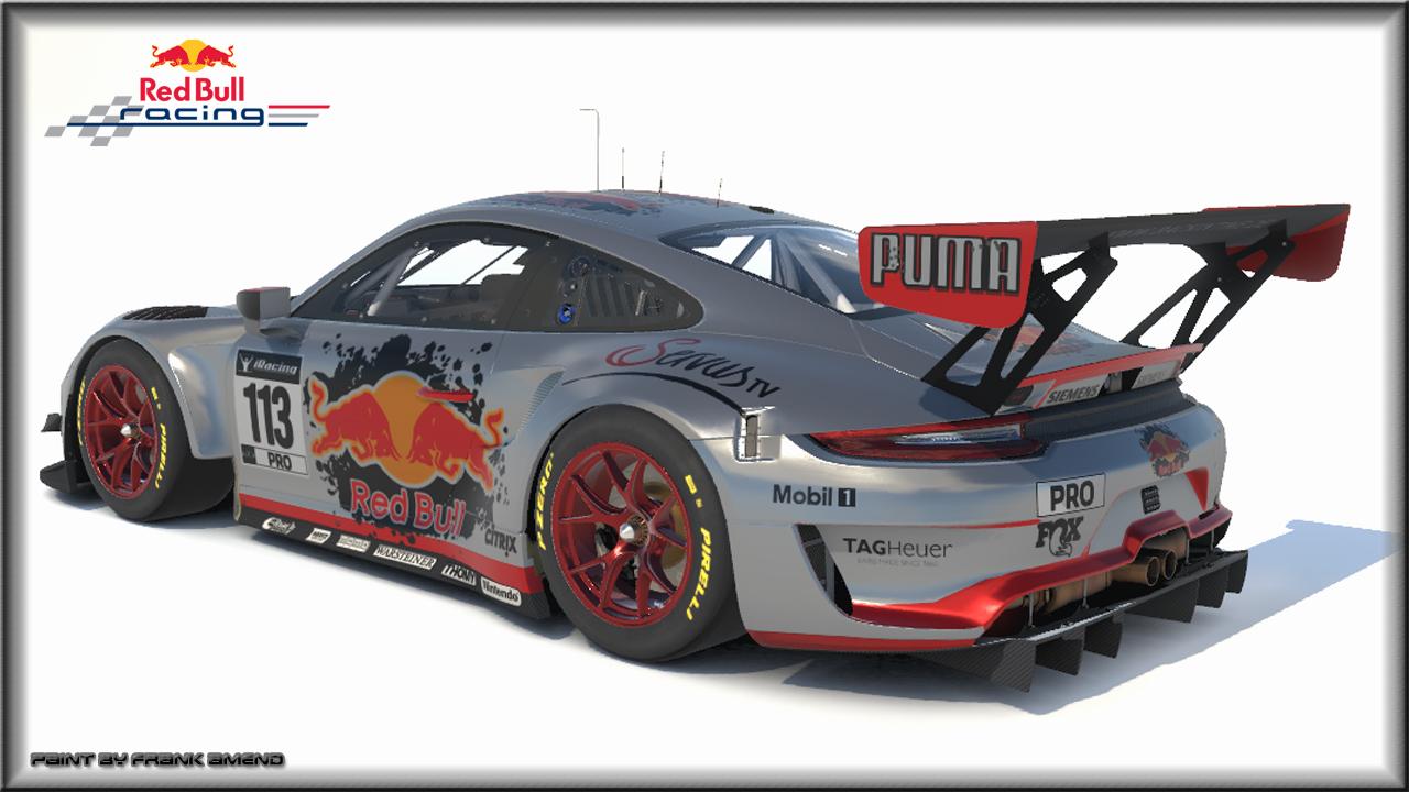 Red Bull Silver Porsche 911R GT3 by Frank Amend - Trading Paints