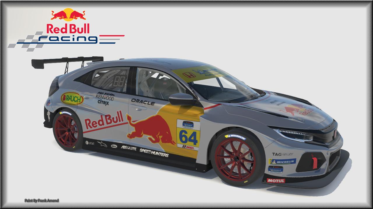 Red Bull Silver Honda Civic Type R by Frank Amend - Trading Paints
