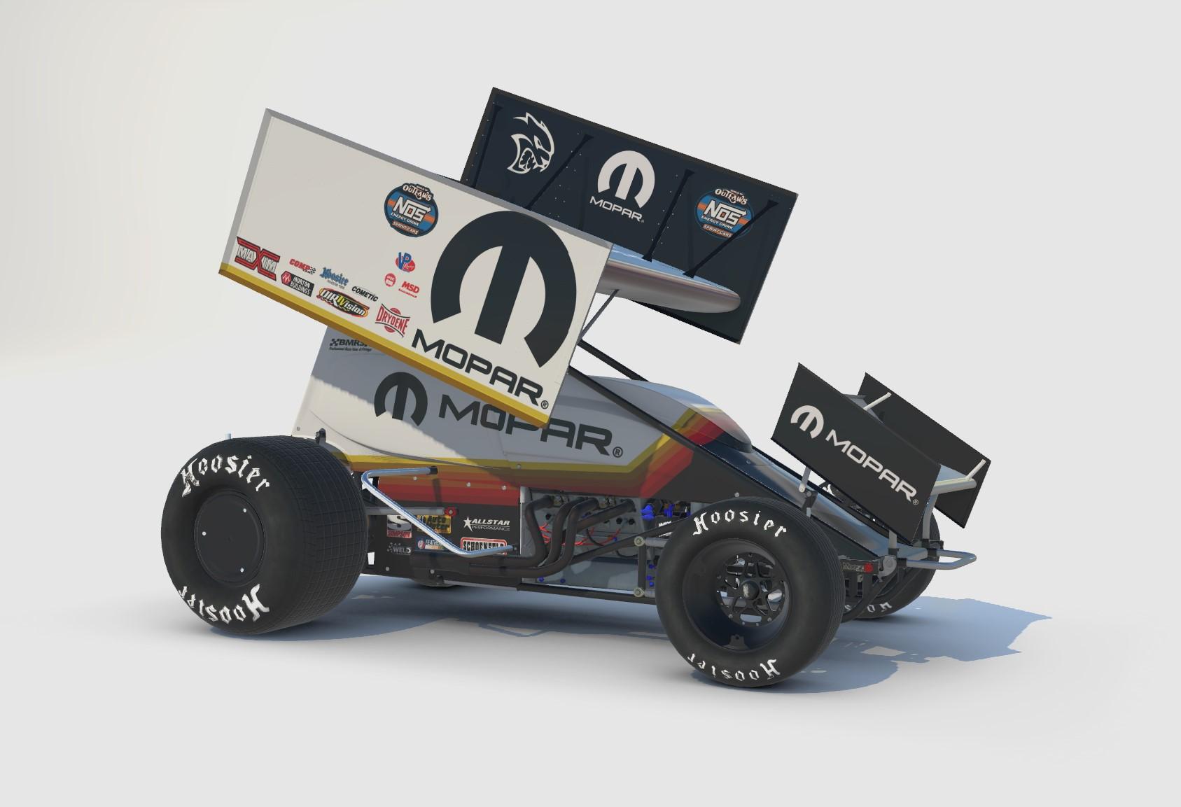 Mopar Retro Sprint Car Sim Stamp Number by Jody W. - Trading Paints