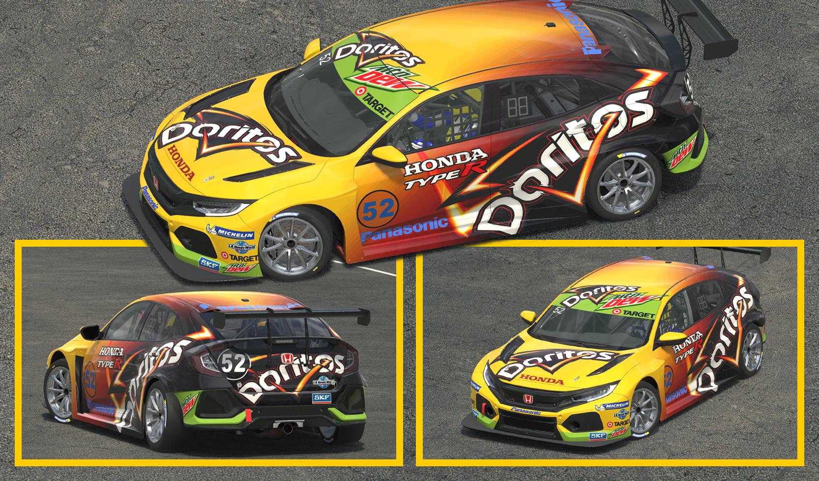 Honda Civic TCR Doritos by Clyde Coman - Trading Paints