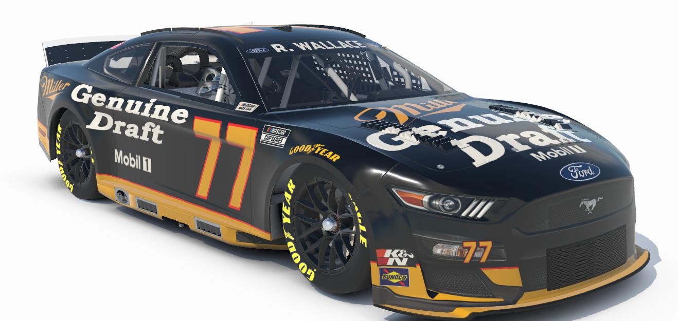 Rusty Wallace Miller Genuine Draft Next Gen Ford Mustang Throwback by ...