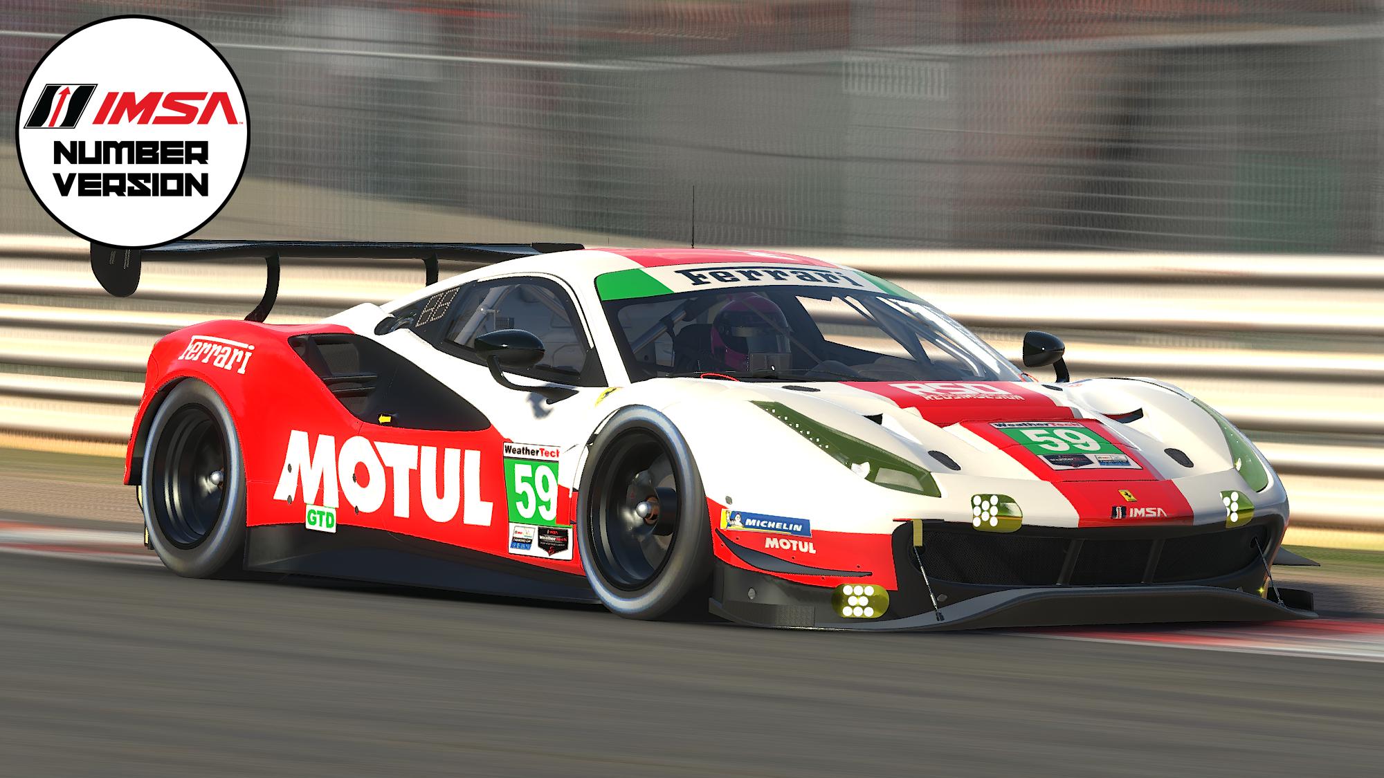Motul Ferrari GT3 w/IMSA Decal/Numbers by Blaine Sparling - Trading Paints