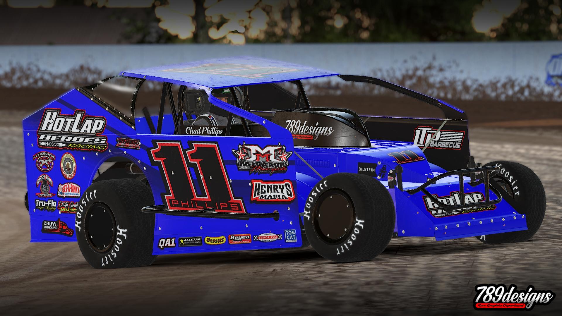 Chad Phillips HLH Big Block Modified by Garrett Marshall - Trading Paints