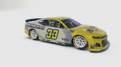 # 33 Menards Scheme NASCAR Cup Series Next Gen Chevrolet Camaro ZL1 by ...