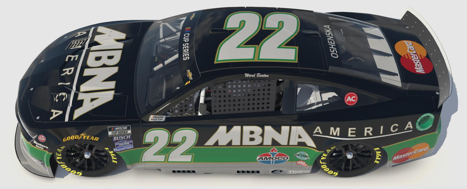 chevycamarozl12022 MBNA Ward Burton 1996-1998 #22 by Brian J Oshenska ...