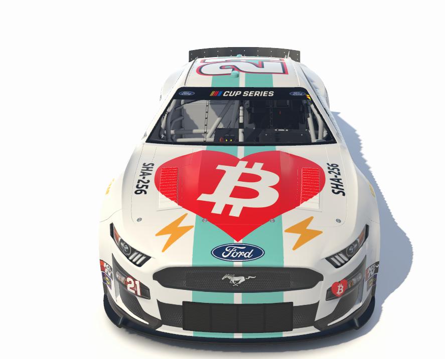 Bitcoin/Valentines Day Daytona 500 Car by Tyler Gunter - Trading Paints