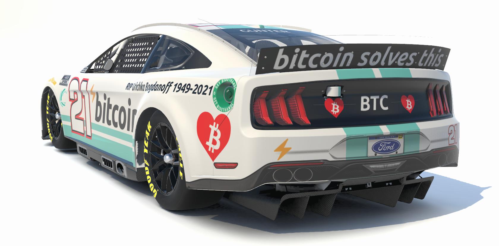 Bitcoin/Valentines Day Daytona 500 Car by Tyler Gunter - Trading Paints