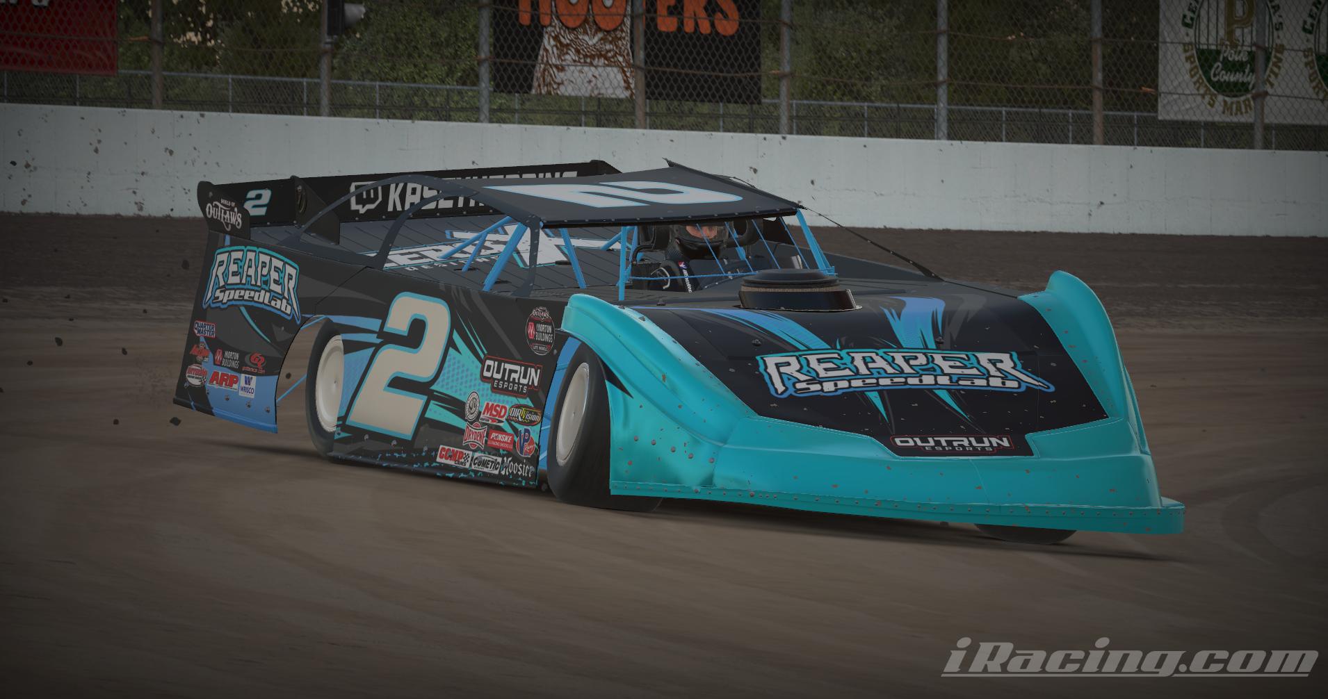 Reaper Speedlabs/Outrun Esports #2 Dirt Late Model by Justin Lumpkin ...