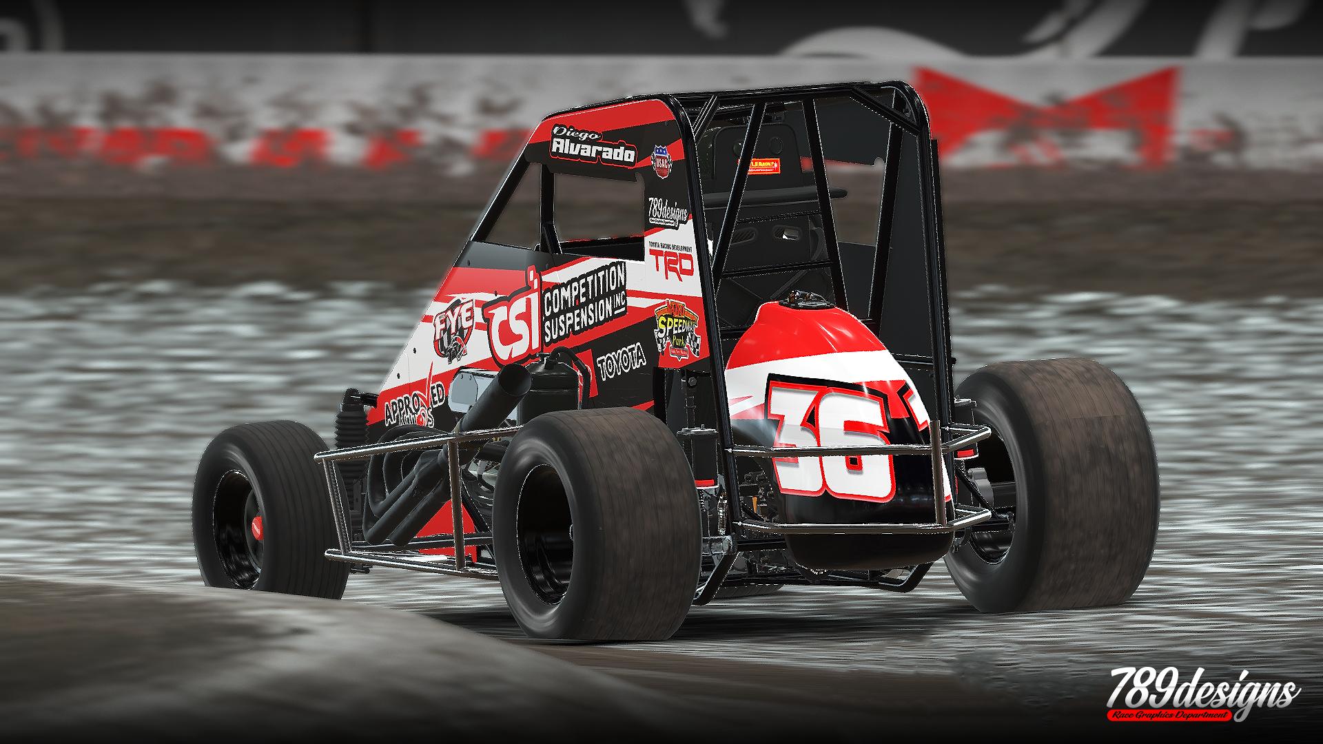 Diego Alvarado Dirt Midget by Garrett Marshall - Trading Paints