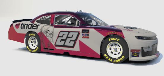 #22 Tinder NASCAR XFINITY CHEVROLET Camaro by Jay Gimbel - Trading Paints