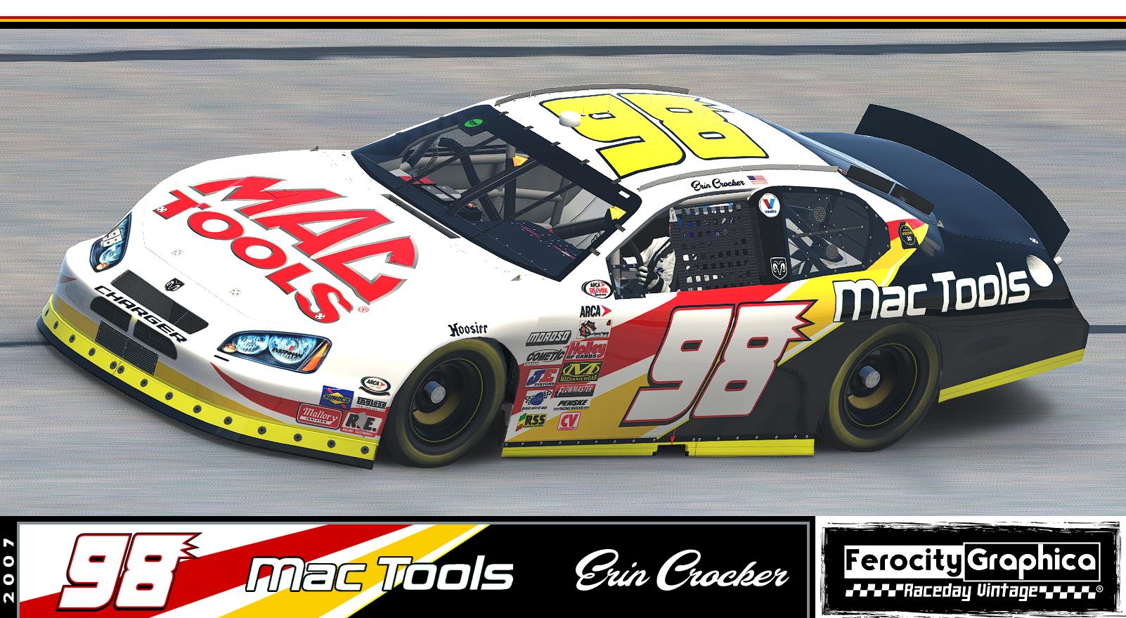 2007 #98 Erin Crocker Mac Tools Dodge ARCA by Scott Mitton - Trading Paints