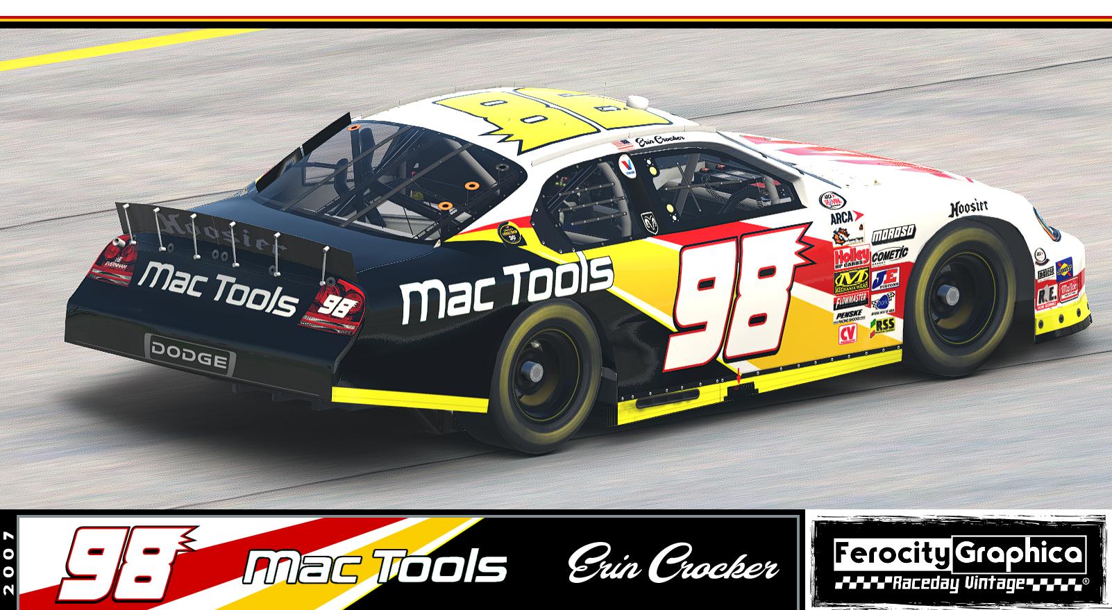 2007 #98 Erin Crocker Mac Tools Dodge ARCA by Scott Mitton - Trading Paints