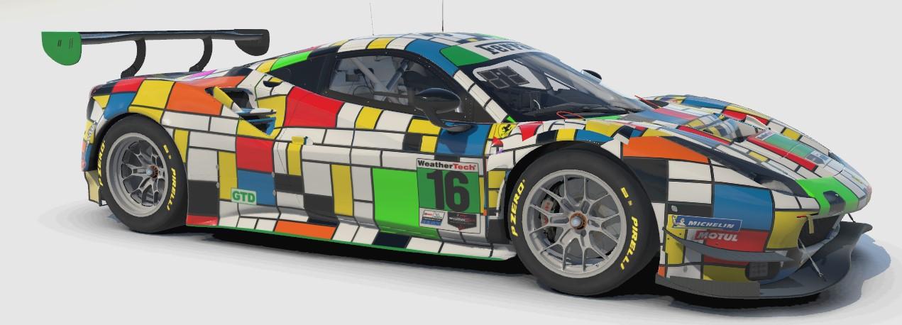 Ferrari 488 GT3 Evo modern abstract art by Scott N. - Trading Paints
