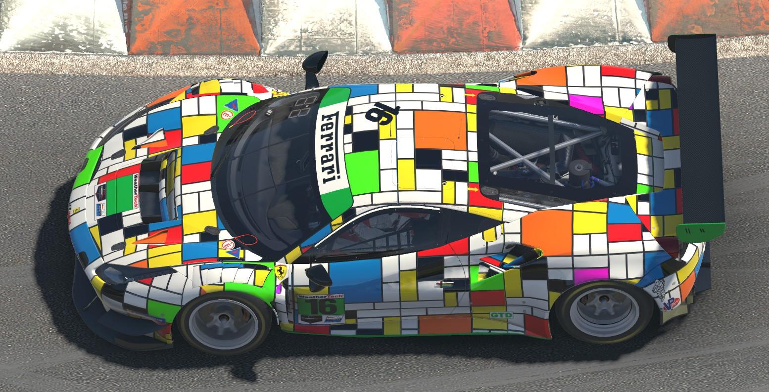 Ferrari 488 GT3 Evo modern abstract art by Scott N. - Trading Paints