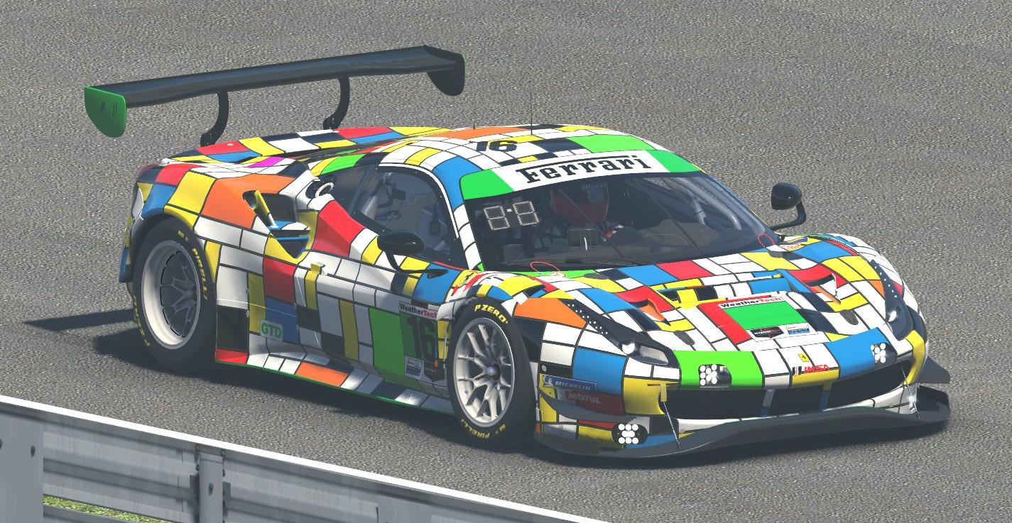 Ferrari 488 GT3 Evo modern abstract art by Scott N. - Trading Paints