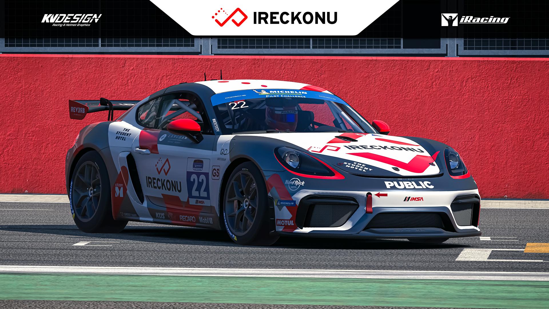 IRECKONU Racing Porsche Cayman 718 GT4 Livery by David J. G. - Trading ...