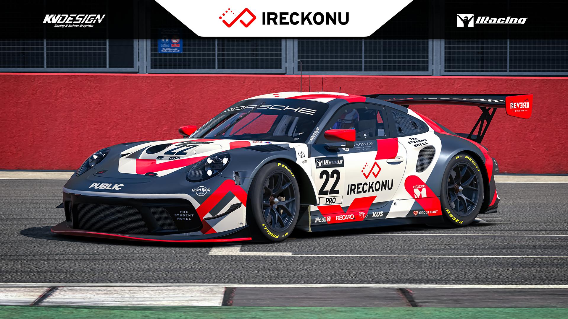 IRECKONU Racing Porsche 911 GT3R Livery by David J. G. - Trading Paints