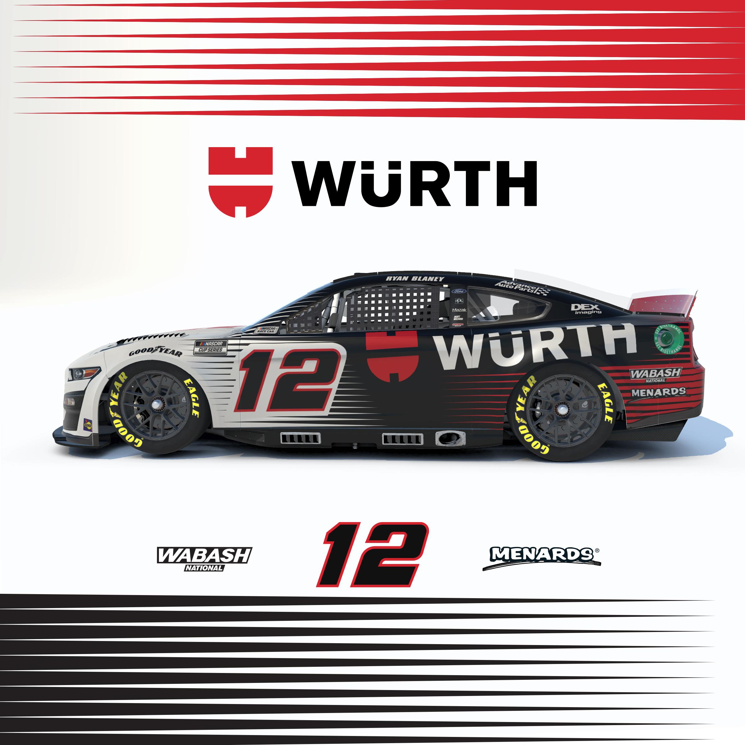 2022 Ryan Blaney Wurth Mustang No Num by Brantley Roden - Trading Paints