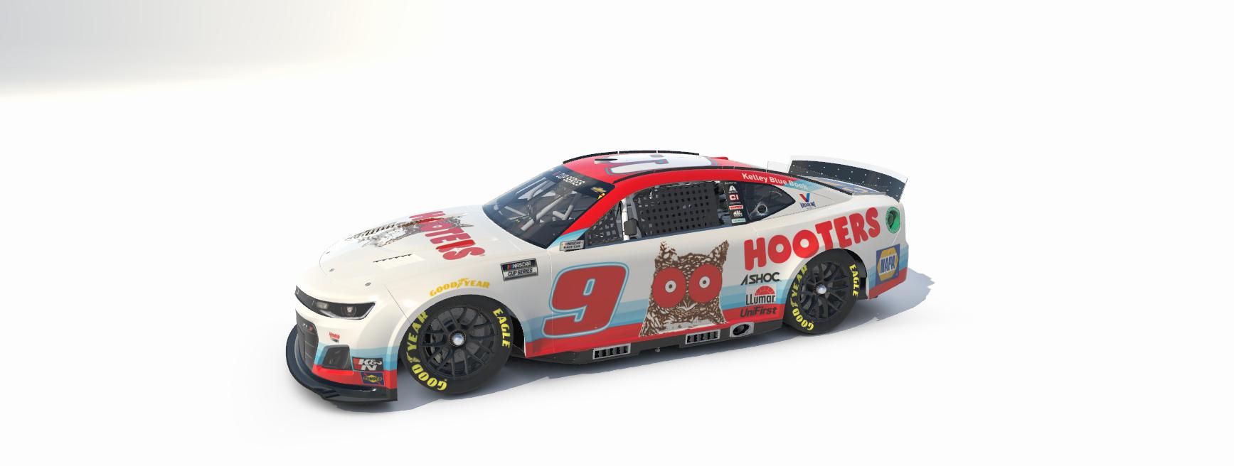 No Number Chase Elliot 2022 Hooters Car by Aiden H. - Trading Paints
