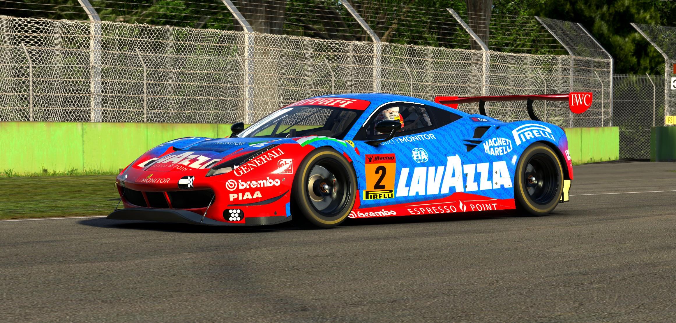 Ferrari 488 Lavazza Team Racing by Orphee Cataldo - Trading Paints